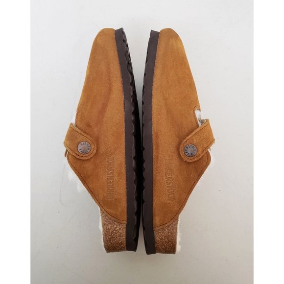 Birkenstock | Shoes | Birkenstock Boston Shearling Lined Clog Mink Tan ...
